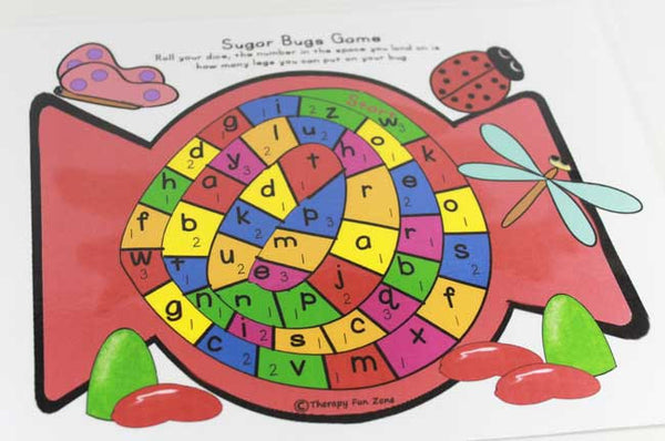 Sugar Bugs Fine Motor Game | Therapy Fun Store and TMC Adaptations