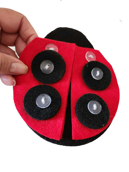 Fine Motor Ladybug with buttons | Therapy Fun Store and TMC Adaptations