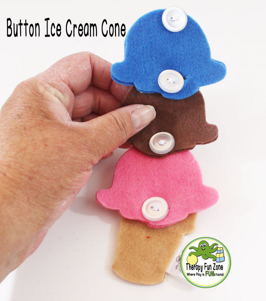 Button Ice Cream Cone | Therapy Fun Store and TMC Adaptations