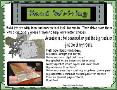 Road Writing Complete Digital Download | Therapy Fun Store and TMC ...
